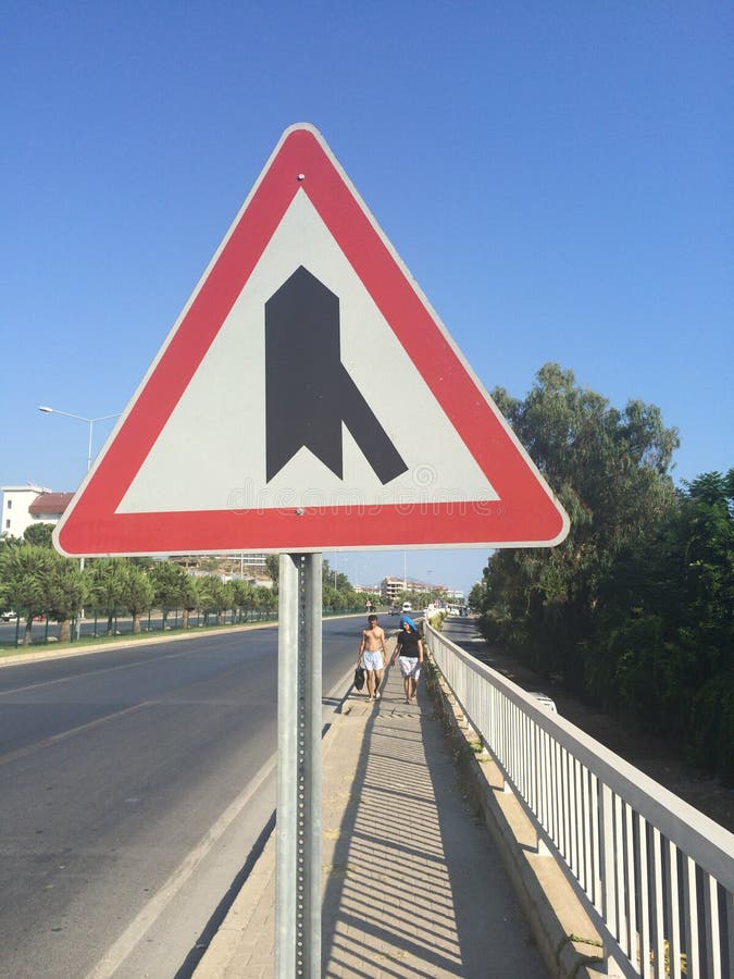 Low Flying Aircraft Sign on Highway. Stock Photo - Image of sign ...