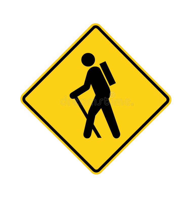 Hiker Road Sign Stock Illustrations – 370 Hiker Road Sign Stock ...