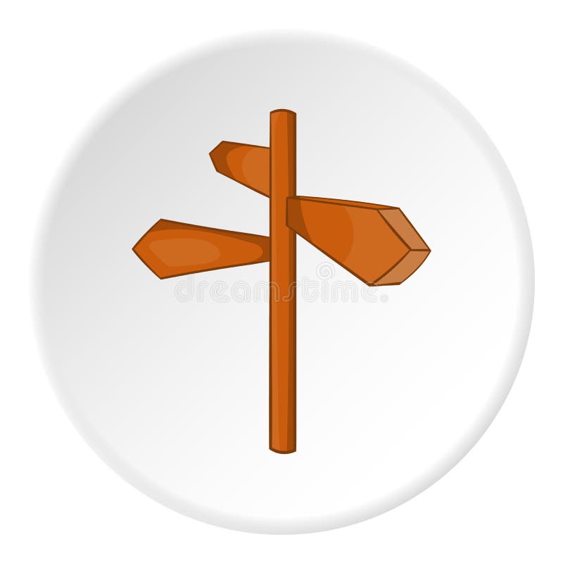 Road Sign Icon, Cartoon Style Stock Vector - Illustration of empty ...