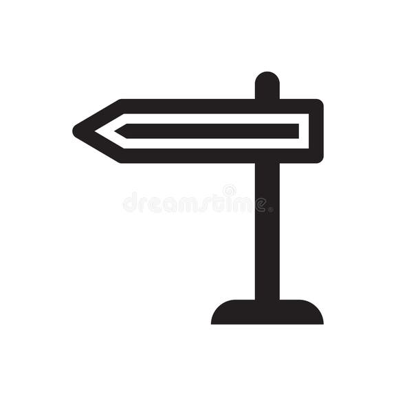 Road Sign Icon and Direction Stock Illustration - Illustration of ...