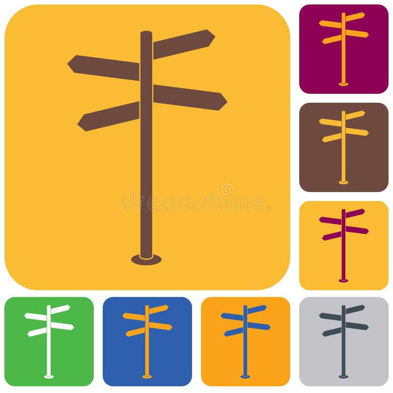 Road Sign icon stock vector. Illustration of guide, guidepost - 117771451