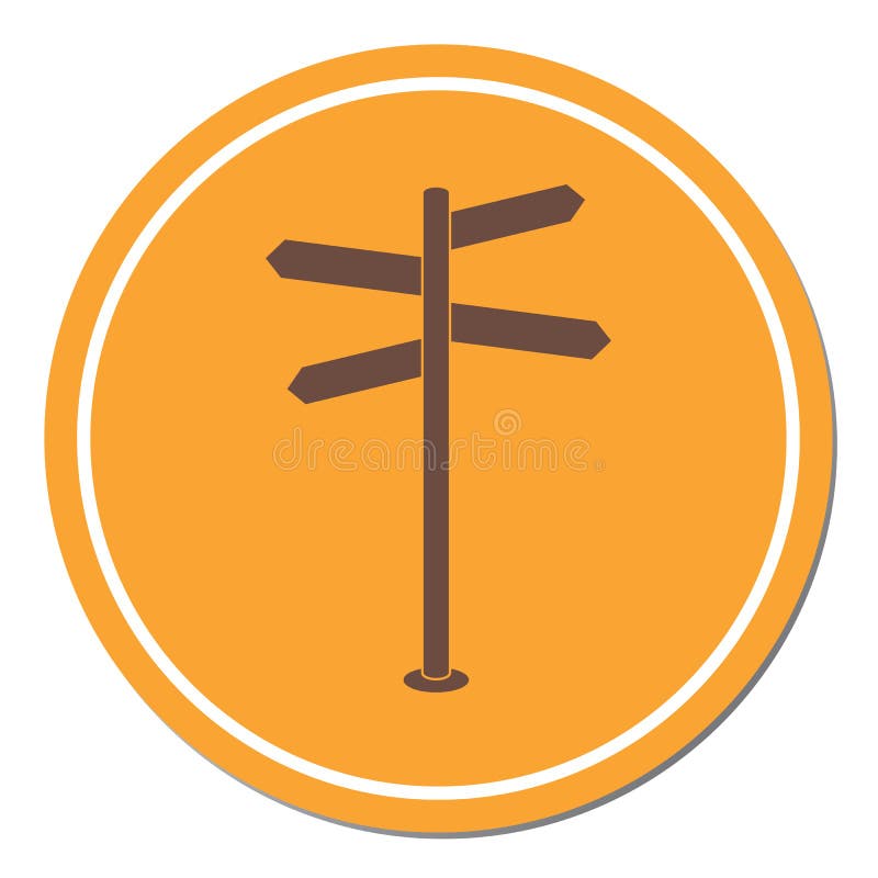 Road Sign icon stock vector. Illustration of street - 124661892