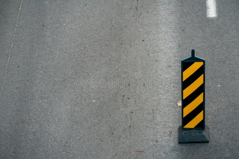 A Road Sign Indicating the Separation of Traffic Flows in Front of a ...