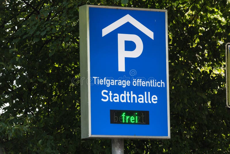 Road Sign, Information Sign with Inscription in German Stock Photo ...