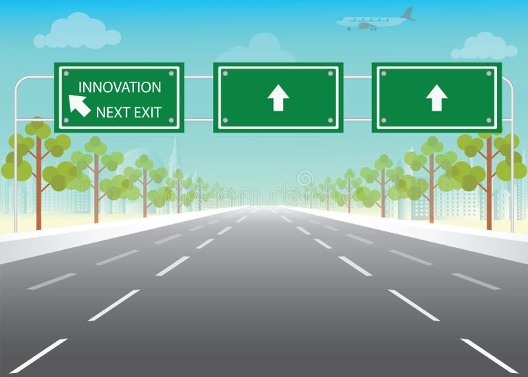 Exit Road Sign Vector Stock Illustrations – 4,584 Exit Road Sign Vector ...