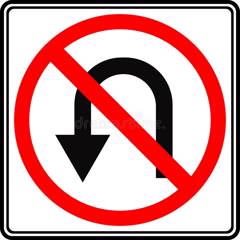 Road Sign Left Turn is Prohibited. Vector Image. Stock Vector ...