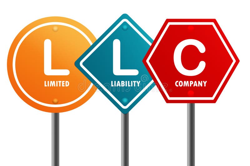Road Sign with LLC - Limited Liability Company Word Stock Illustration ...