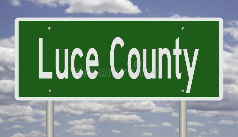 Map of Luce in Michigan stock vector. Illustration of grey - 192778656