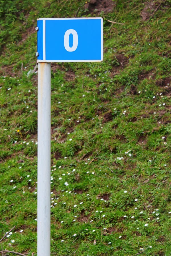 Road Sign Marking Zero Miles - Start of a Route Stock Photo - Image of ...