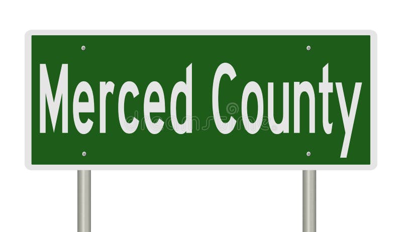 Map of Merced County in California Stock Vector - Illustration of ...