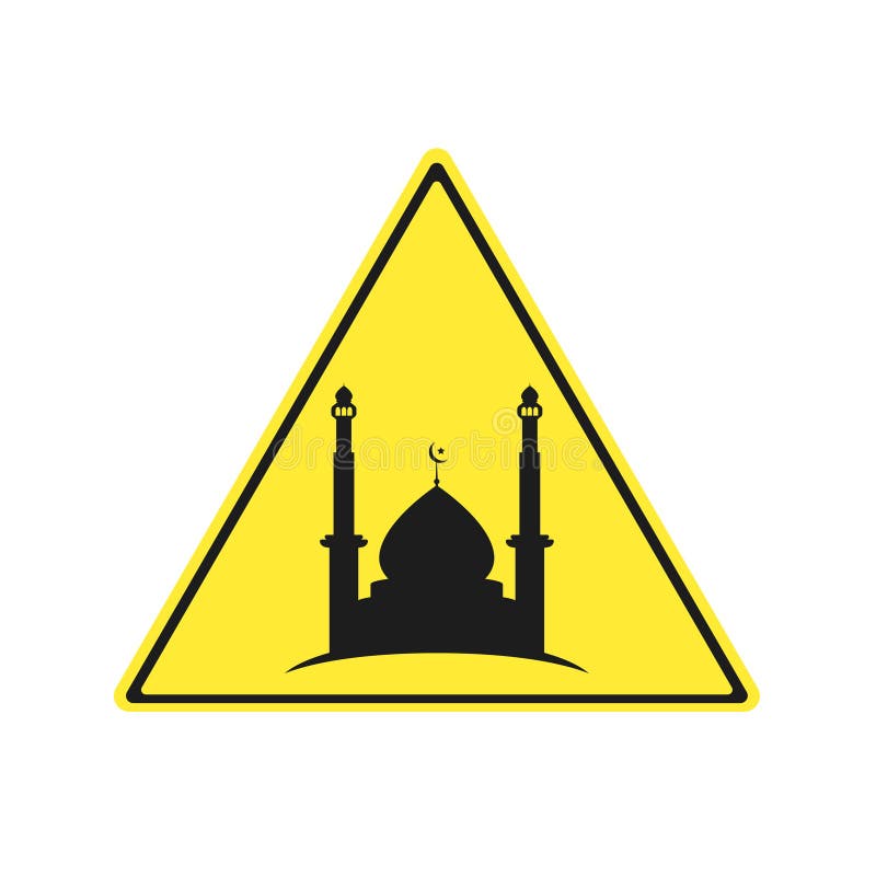 Road To the Mosque on the Desert Background Stock Vector - Illustration ...