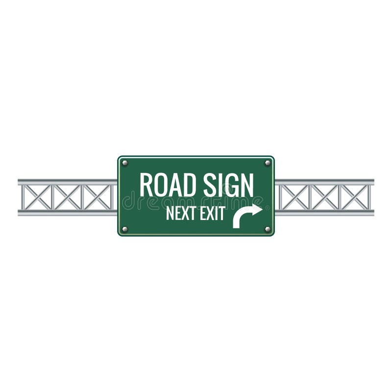 Road Sign Next Exit. Vector Illustration Decorative Design Stock Vector ...