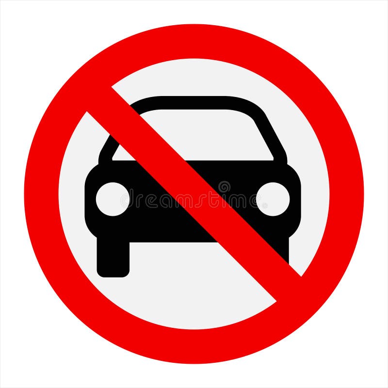 No Cars Allowed Sign Stock Illustrations – 85 No Cars Allowed Sign ...