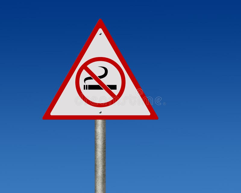 Road sign of no smoking stock illustration. Illustration of conceptual ...