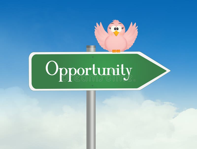 Road sign of opportunities stock illustration. Illustration of career ...