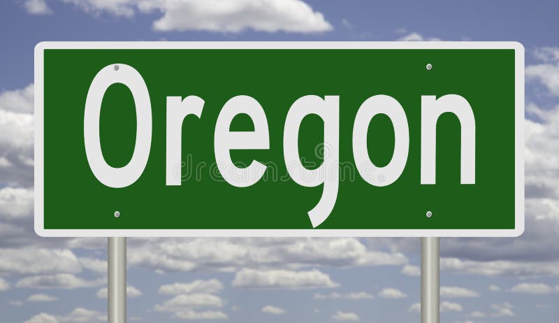 Road sign for Oregon stock illustration. Illustration of tourism ...