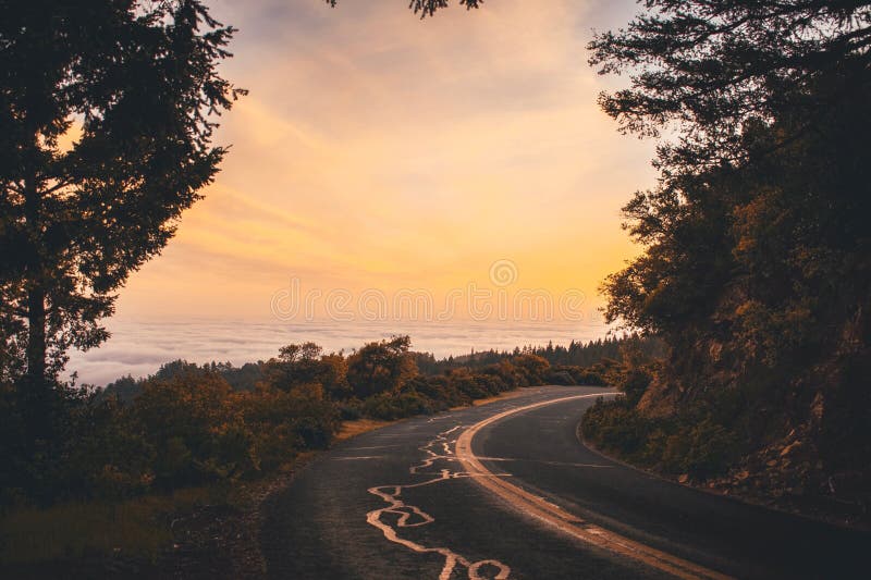 The Road Sign is Painted on the Side of a Hill Stock Image - Image of ...