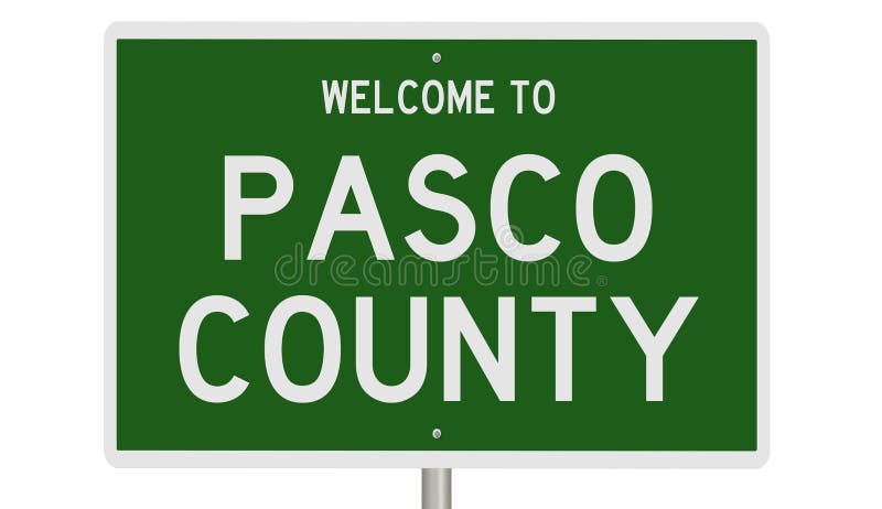Road sign for Pasco County stock illustration. Illustration of graphic ...