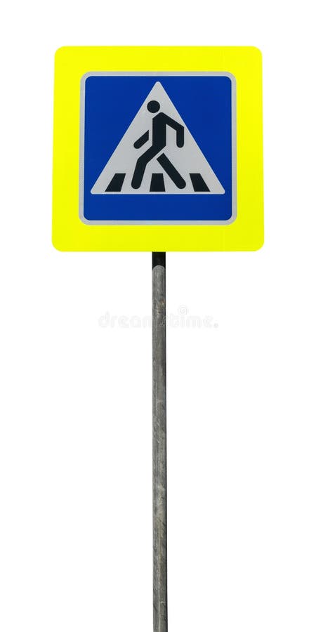 Road Sign Pedestrian White Background Pedestrians Transition Stock ...