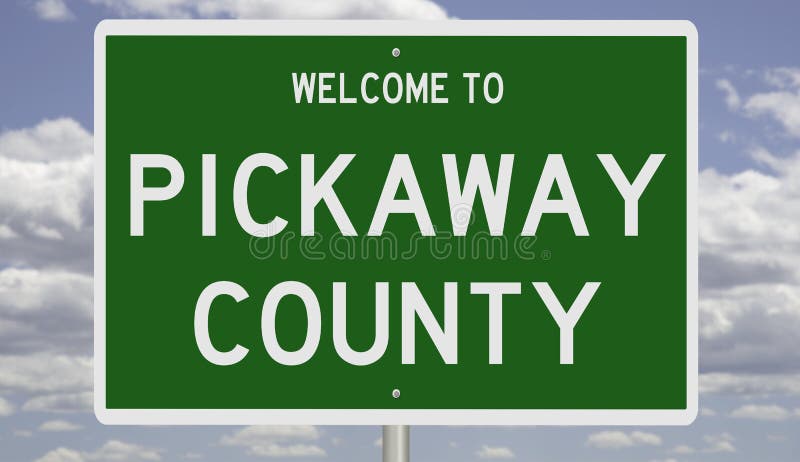 Road Sign for Pickaway County Stock Illustration - Illustration of ohio ...
