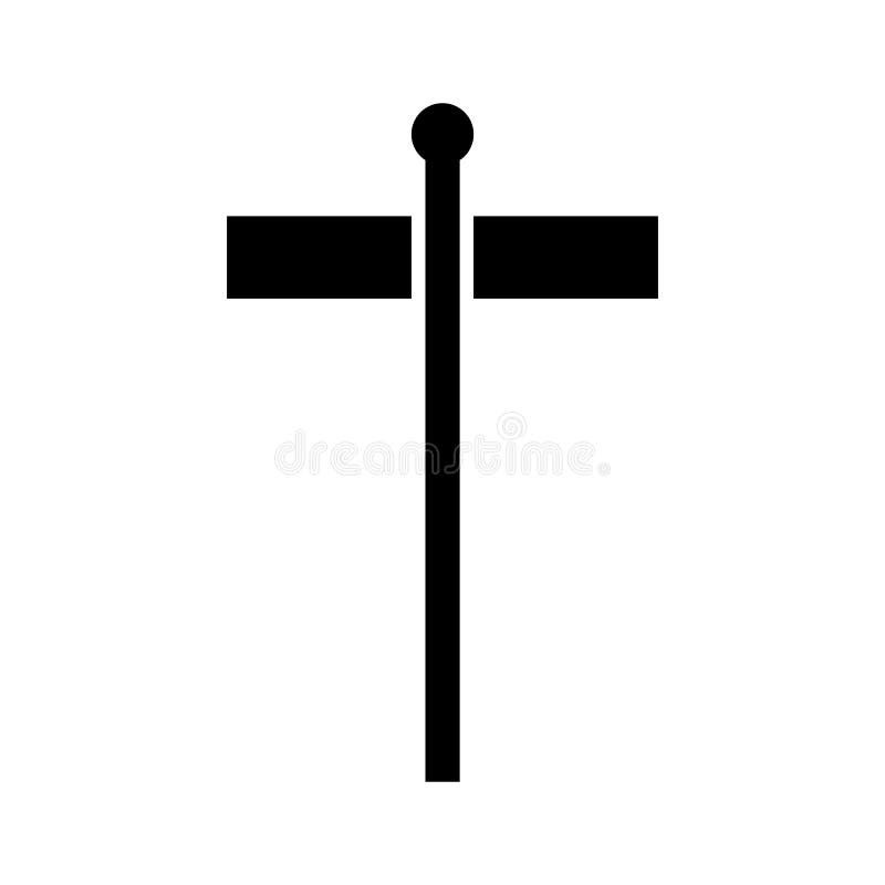 Road Sign, Pointer Black Icon. Vector Isolated on White Background. EPS ...