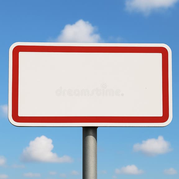 Road Sign Pointer, White Plate on Blue Sky Background, Copy Space Stock ...