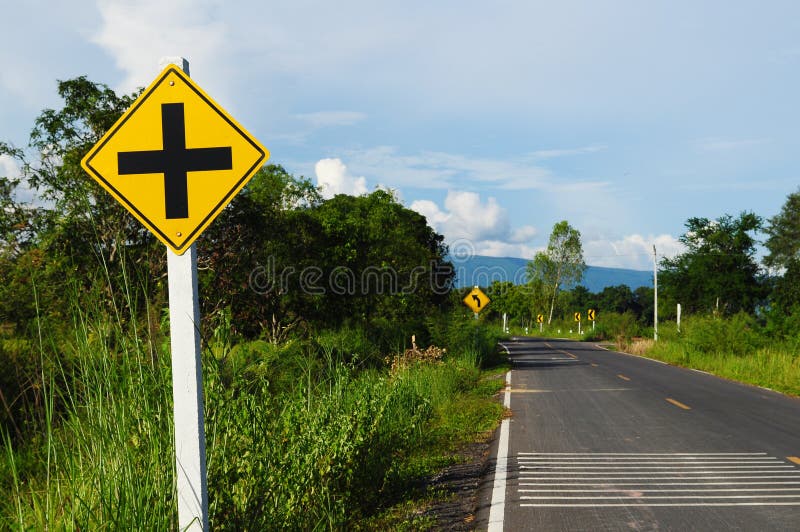 Road with sign pole stock photo. Image of name, information - 92593252