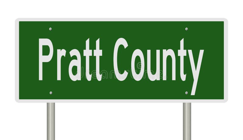 Road sign for Pratt County stock illustration. Illustration of county ...