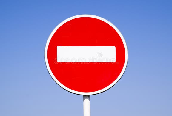 The Road Sign is Prohibited. Prohibition Sign Stock Image - Image of ...