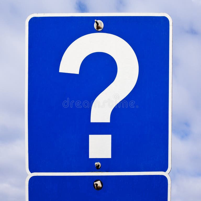 Blue Traffic Sign Question Mark Stock Photos - Free & Royalty-Free ...