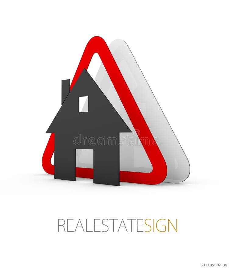 Road Sign, Red Gray Road Sign Symbols, Isolate White 3d Illustration ...