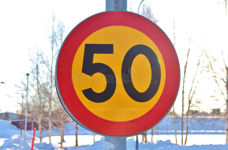 Road sign 50 stock image. Image of road, traffic, round - 90654387