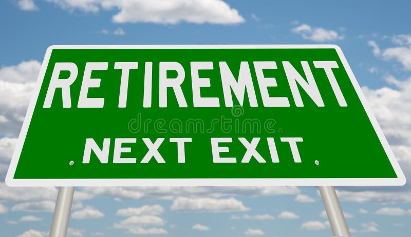 Retirement Freeway Exit Sign Stock Illustrations – 13 Retirement ...