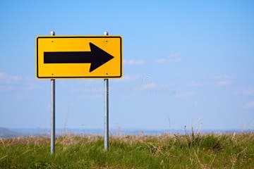 Road Sign Right Turn One Way Stock Image - Image of sign, arrow: 9846755