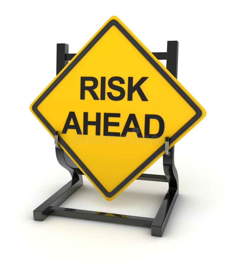 Risk ahead sign stock illustration. Illustration of ready - 22963835