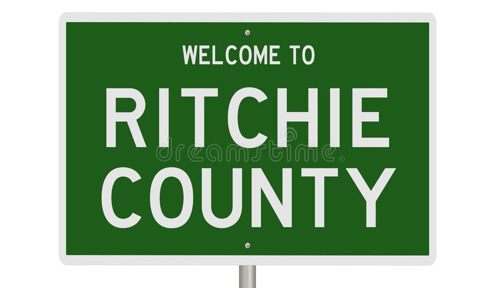Road Sign for Ritchie County Stock Illustration - Illustration of ...