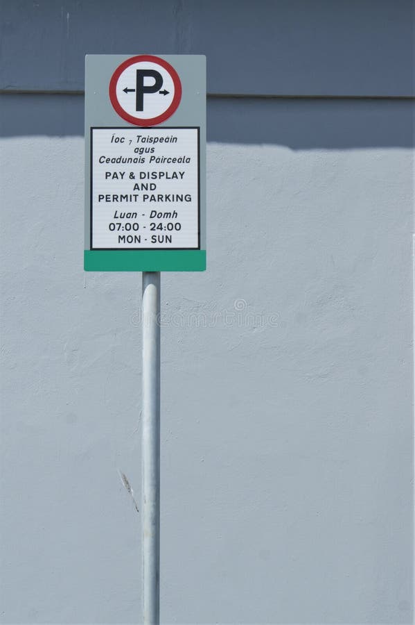 Road Sign with the Rules for Using the Parking Space. Stock Photo ...