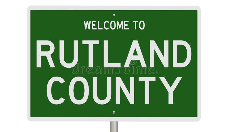 Road Sign for Rutland County Stock Illustration - Illustration of ...