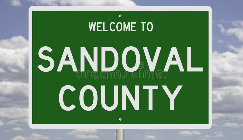 Road Sign for Sandoval County Stock Illustration - Illustration of auto ...