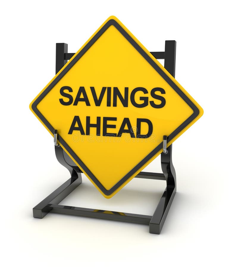 Savings Ahead Save Money Road Freeway Sign Stock Illustration ... Savings Ahead Save Money Road Freeway Sign Stock Illustration ...