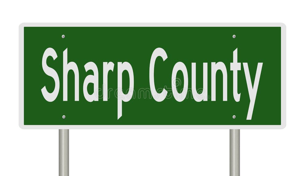 Road sign for Sharp County stock illustration. Illustration of county ...