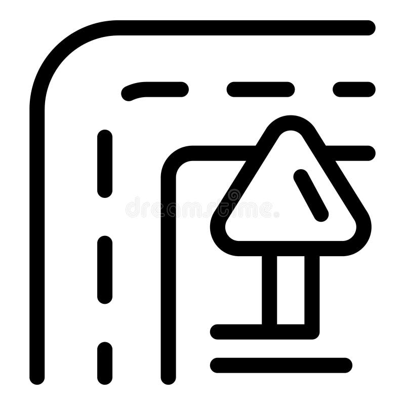 Road Sign Showing Road Marking with Turn Right Symbol Stock Vector ...