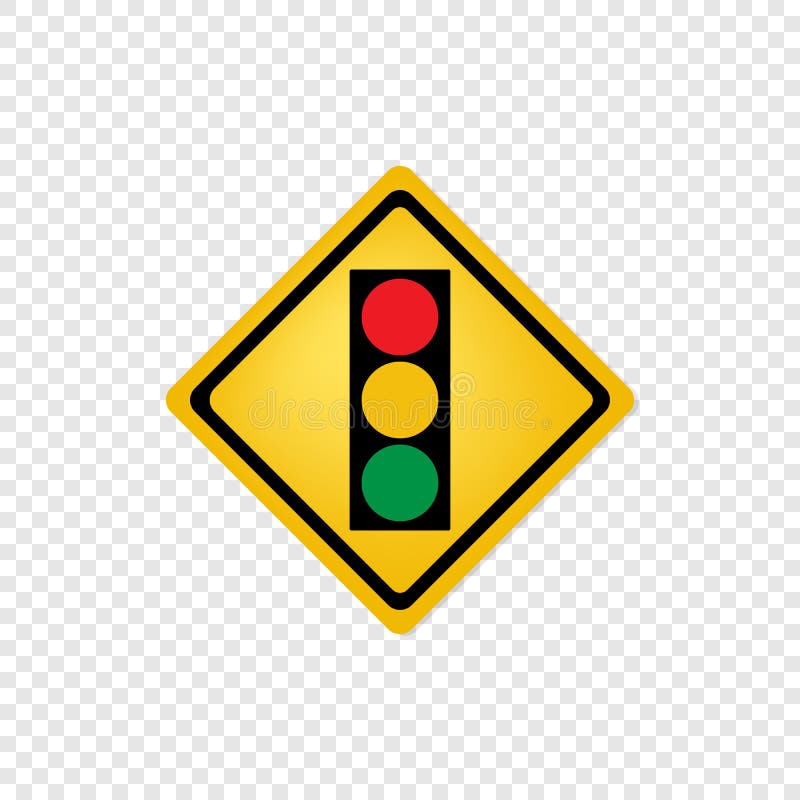 Road Sign Signal Ahead Icon Stock Illustration - Illustration of sign ...