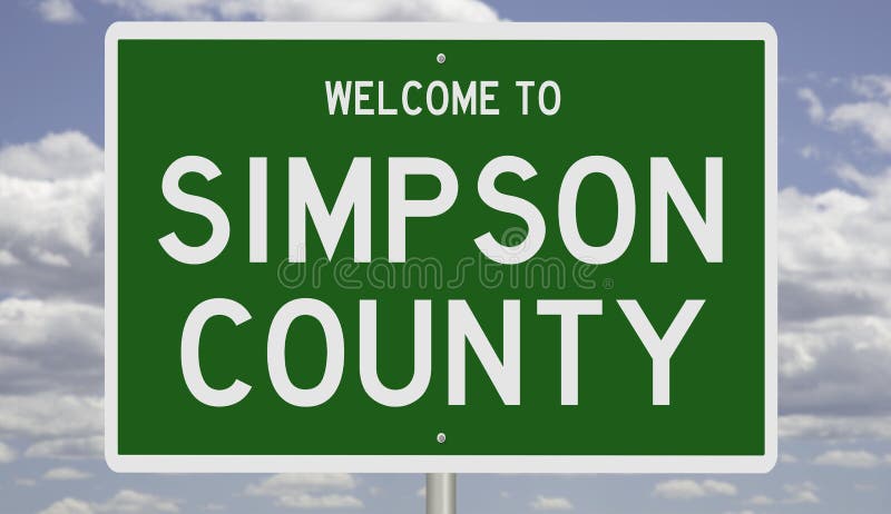 Road Sign for Simpson County Stock Photo - Image of trip, mendenhall ...