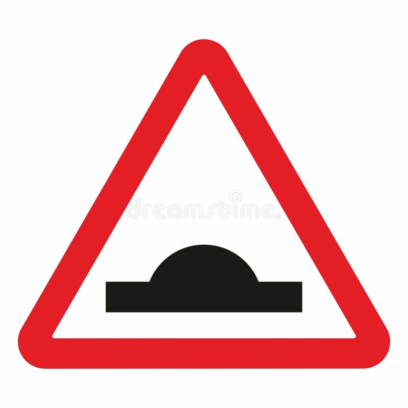 Road Sign, Slow Down, Retarder on Way, Vector Sign Stock Vector ...