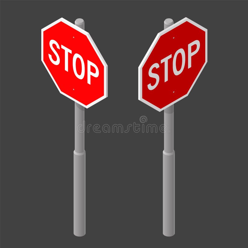 Road sign STOP stock vector. Illustration of street - 197912195