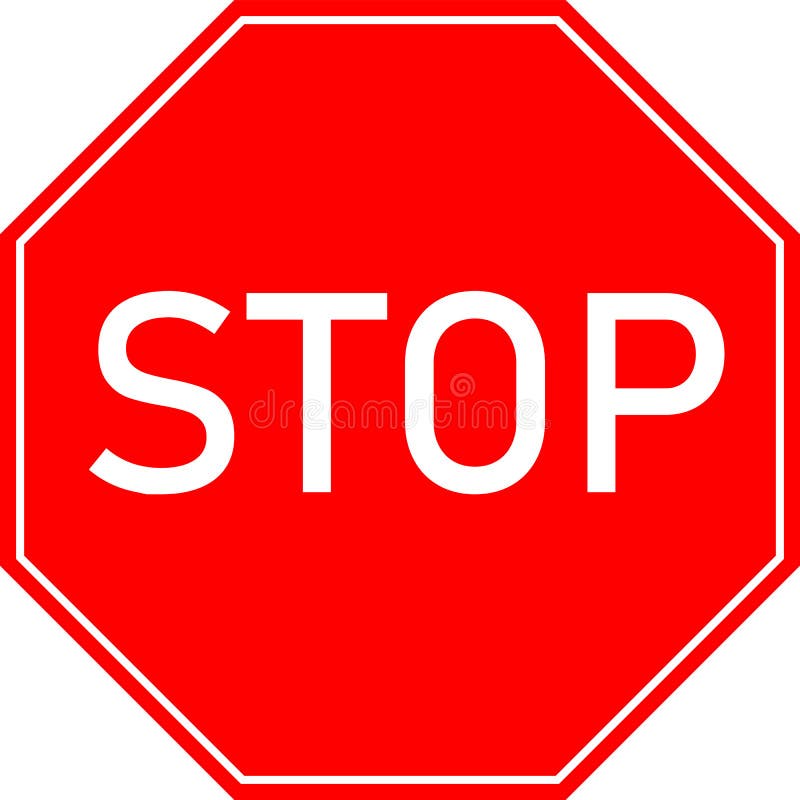 Road Sign Stop. Warning for Vehicle Drivers Stock Vector - Illustration ...