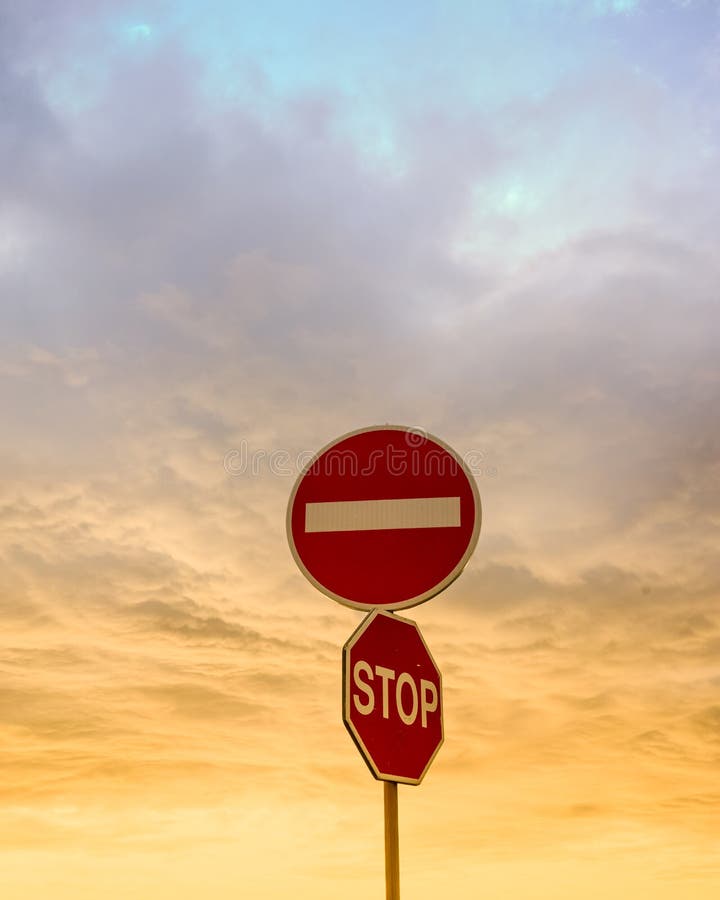 Stop is Forbidden No Access Stock Image - Image of access, roadside ...