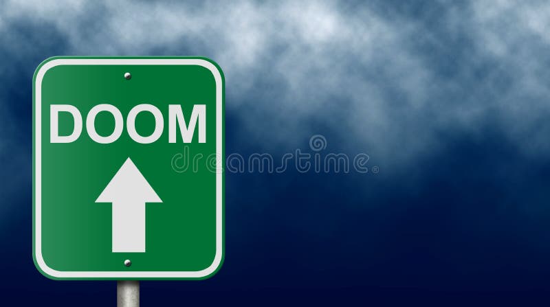 Road Sign to Doom stock image. Image of exit, disaster - 7995811