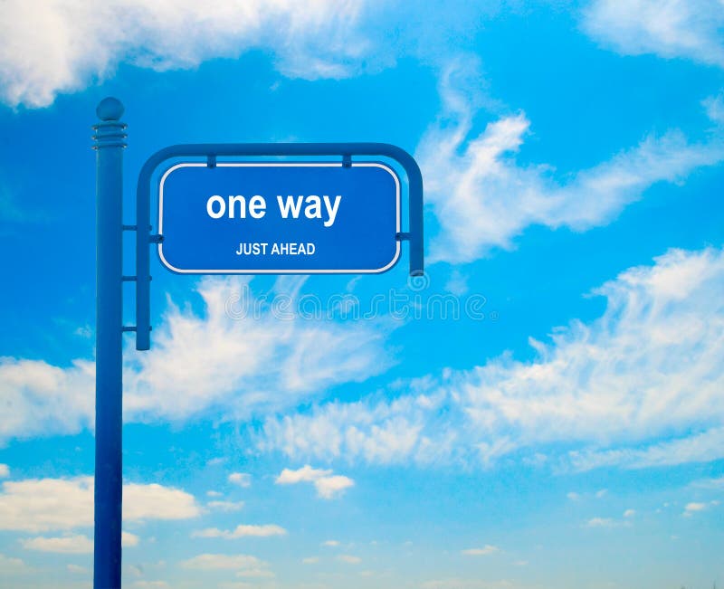 Road sign to one way stock photo. Image of symbol, ticket - 109145292